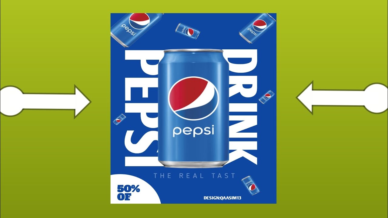 Graphic design | How To Design Post Of Pepsi - YouTube