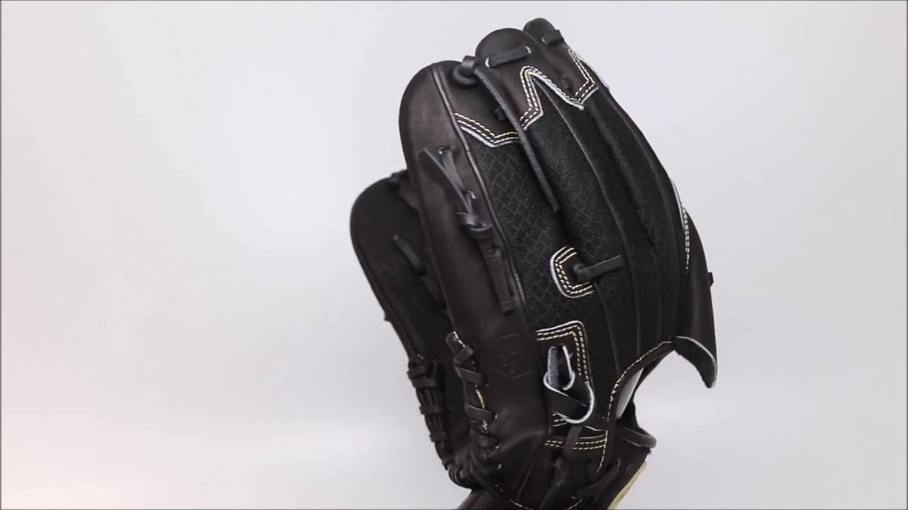 44 Pro Baseball Glove Signature Series Black Bone Mesh Two Piece - YouTube