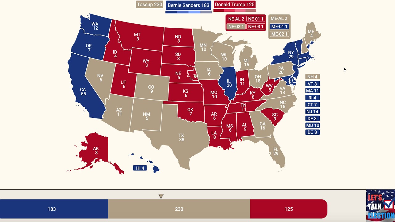2020 Election Prediction | Bernie Sanders vs Donald Trump | May 9th ...