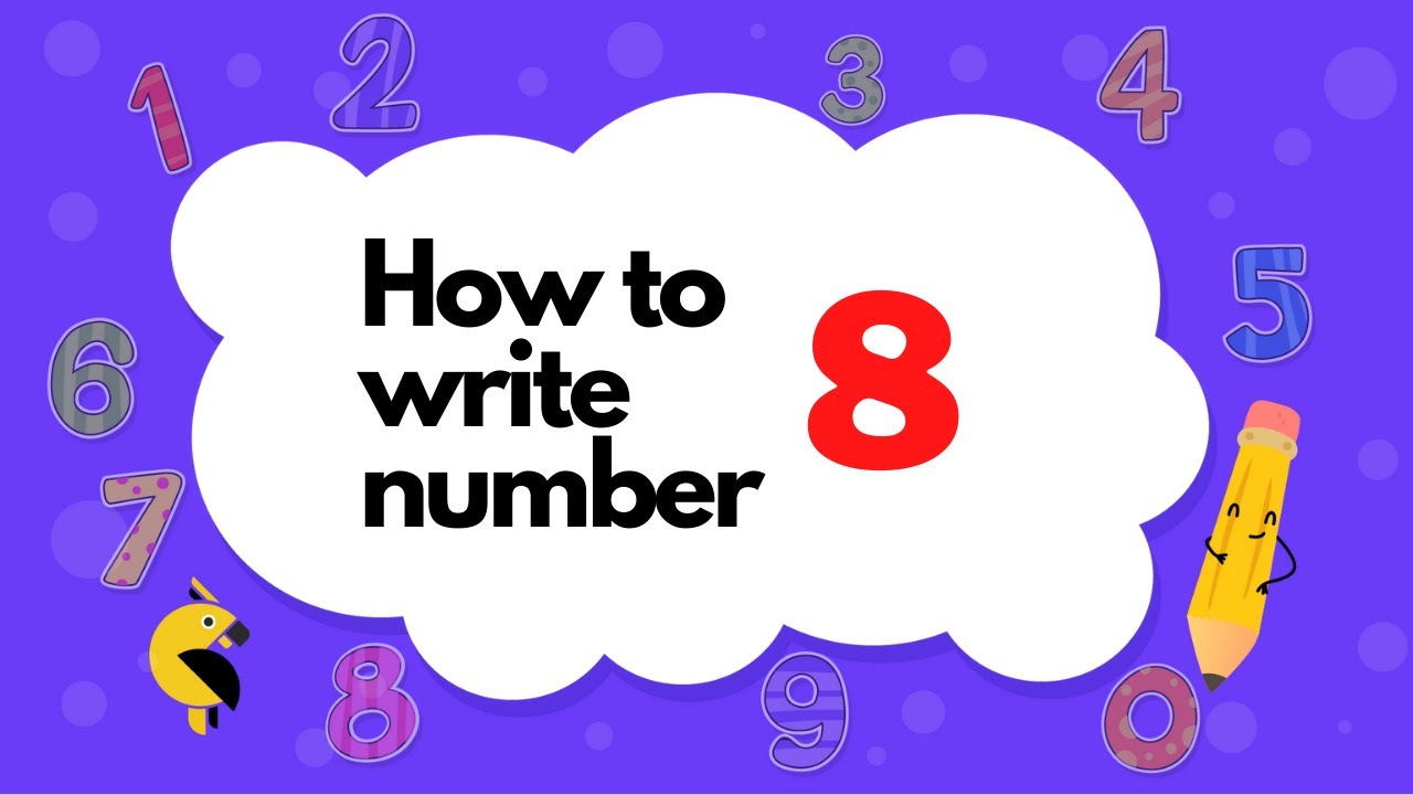 How to write the number 8 - YouTube