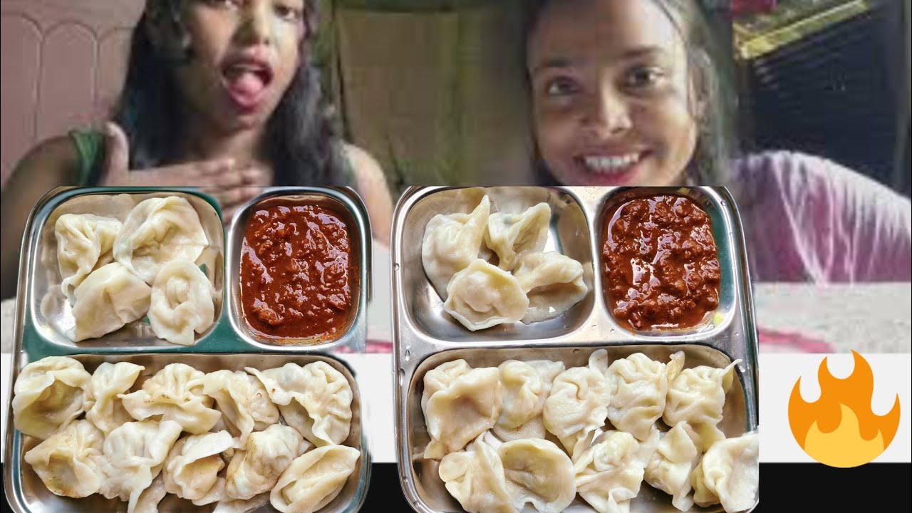 Eating spicy 🔥 momo challenge | 50+Momo eating | indian street food ...