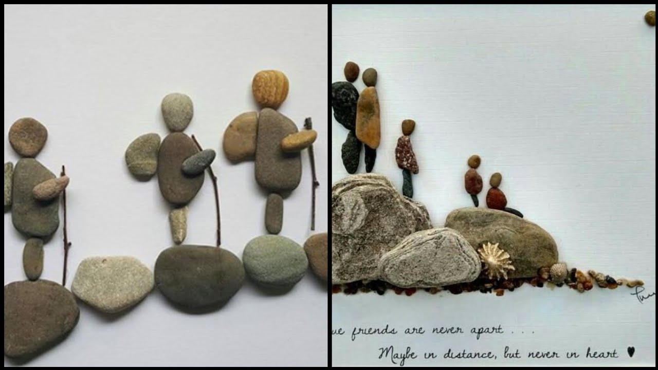 DIY best pebbles art for family rocks art stone art - YouTube