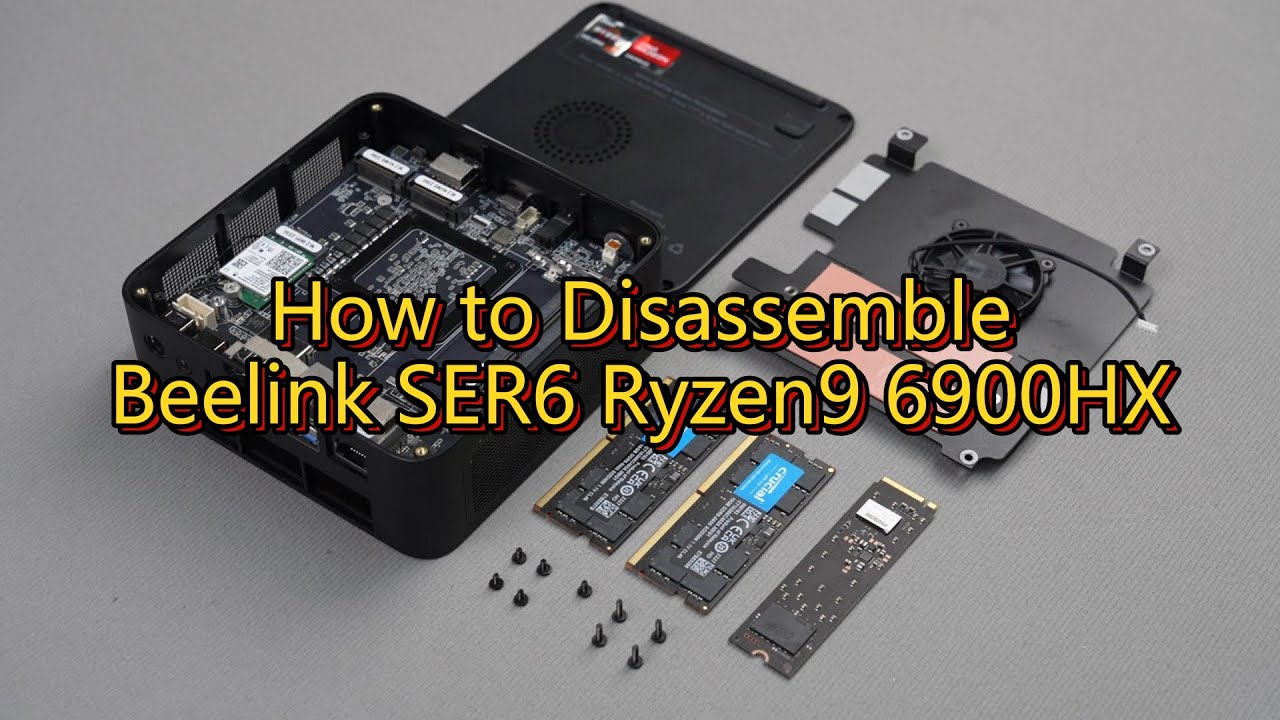 How to Disassemble Beelink SER6 6900HX Mini PC - YouTube