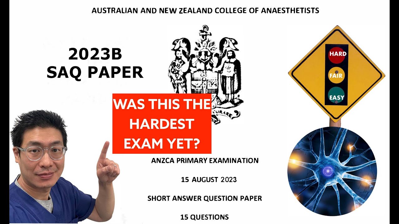 My Reaction to The HARDEST PAPER to DATE - 2023B ANZCA Primary Exam ...