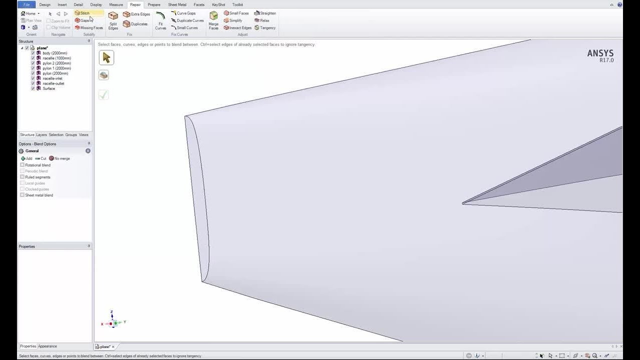 Meshing The Nasa Common Research Model Using Ansys Spaceclaim And Fluent Meshing Part 1 Youtube 9395