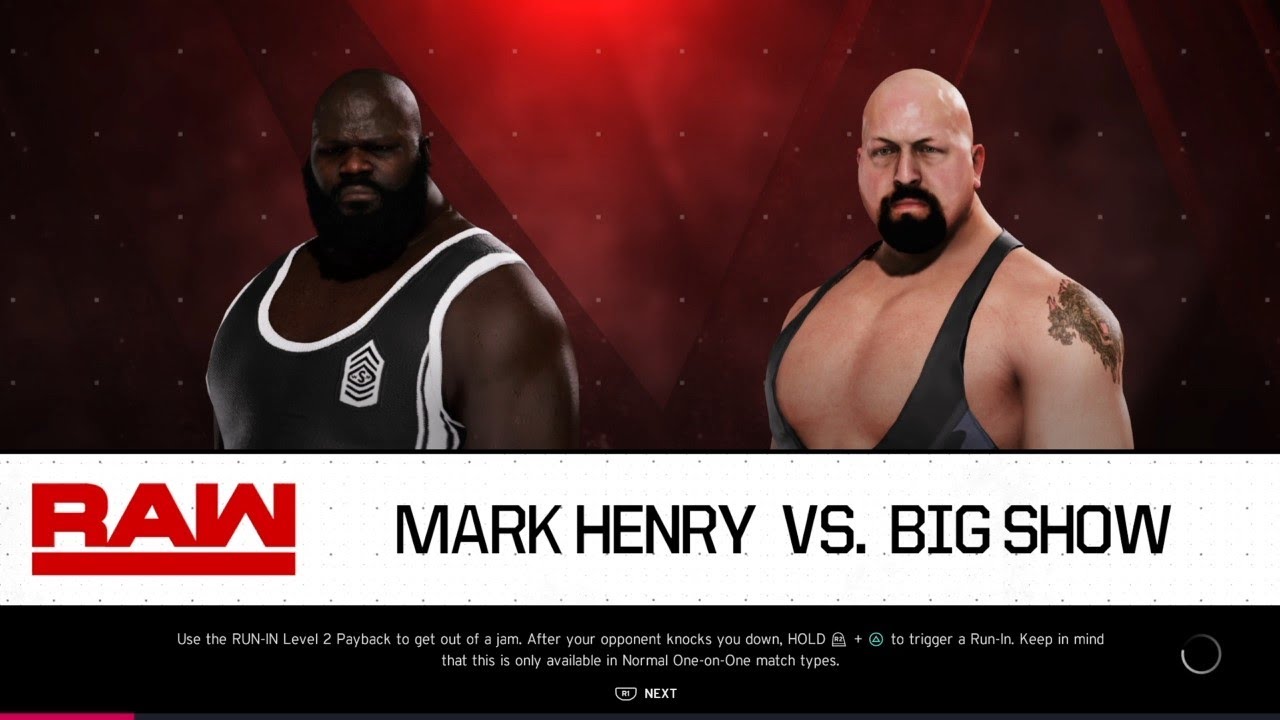WWE2K20 - RAW - MARK HENRY VS. BIG SHOW - YouTube