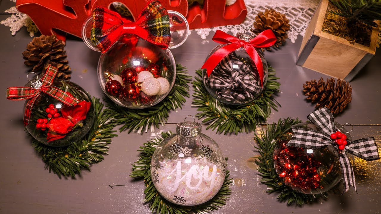 COMO DECORAR ESFERAS TRANSPARENTES PARA NAVIDAD FACIL | ARELI DURAZO ...