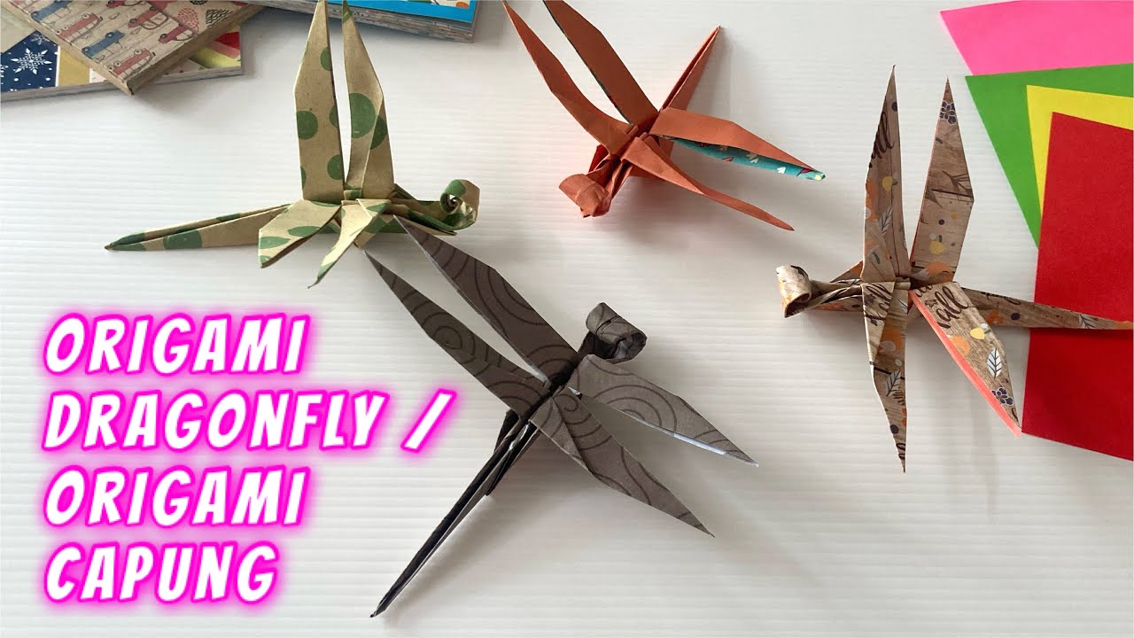 Origami Capung || Dragonfly Origami - YouTube