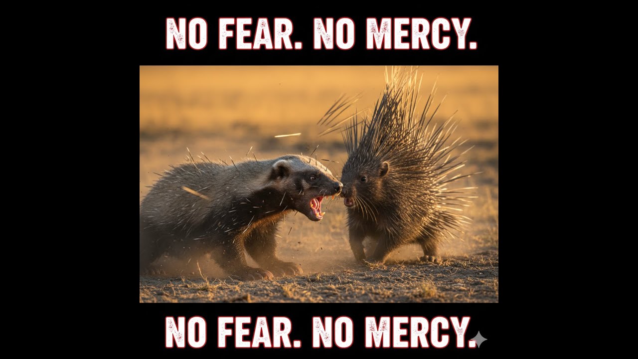 Honey Badger vs Porcupine 🦡💥 Hundreds of Quills Can’t Stop This Savage ...