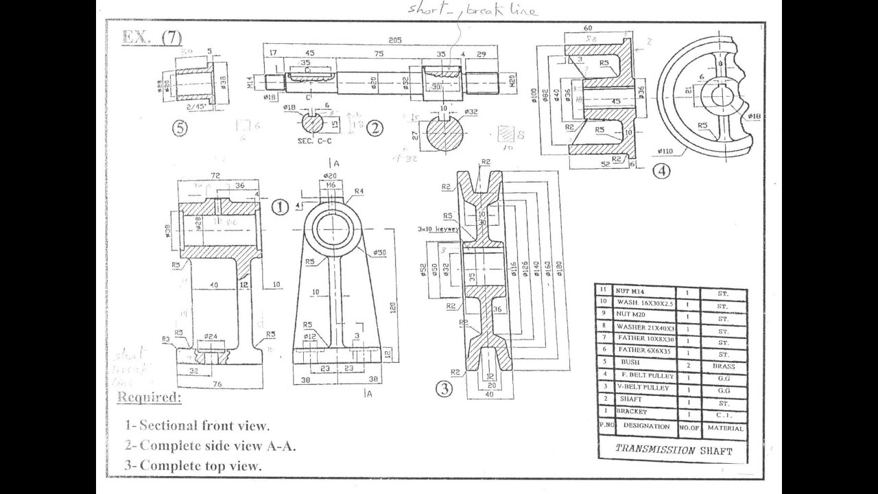فيديو توضيحى لعمود ادارة ناقل الحركة Transmission Shaft details with ...