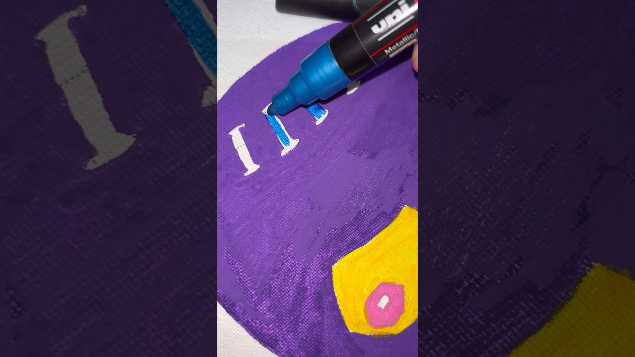 Drawing Ghost on canvas with Posca Markers! #shorts - YouTube