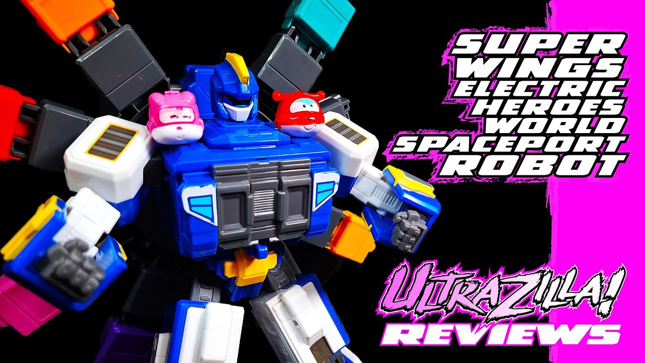 SUPER WINGS ELECTRIC HEROES 3-IN-1 TRANSFORMING WORLD SPACEPORT ROBOT | Review 2516 - YouTube