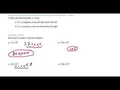 Convert from Scientific Notation to Decimal Notation - YouTube