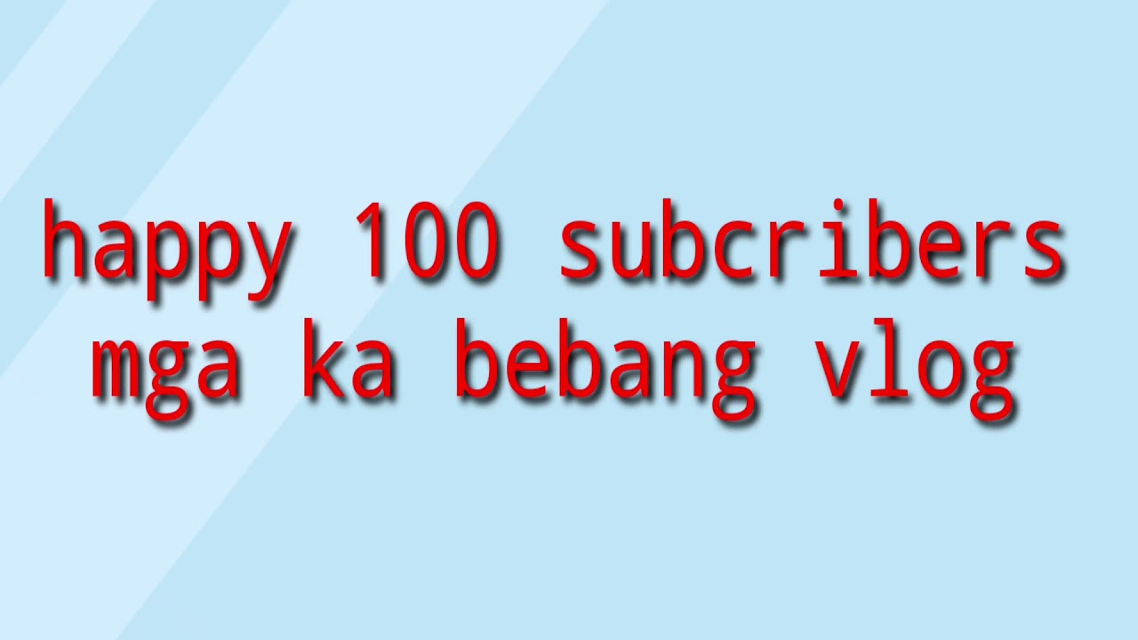 Happy 100 subscribers#apirtayo - YouTube