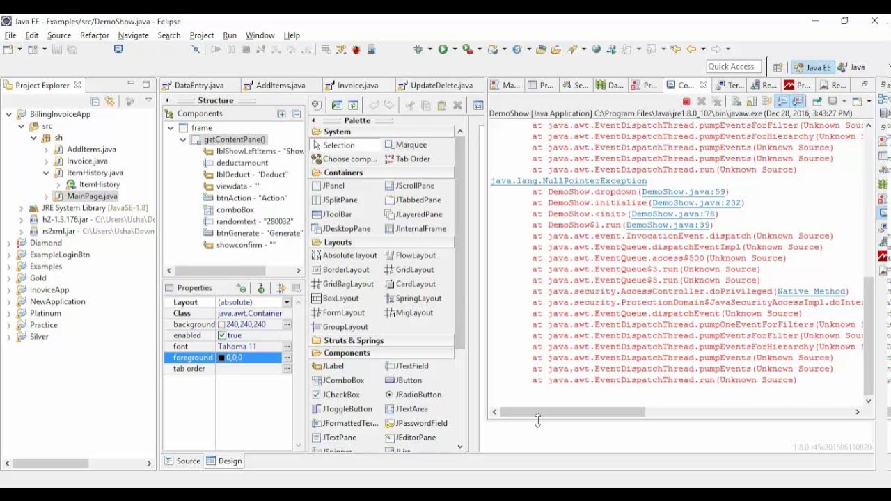 Java Insert Delete Values In Database In Java Swingswtawt Intact Abode Youtube