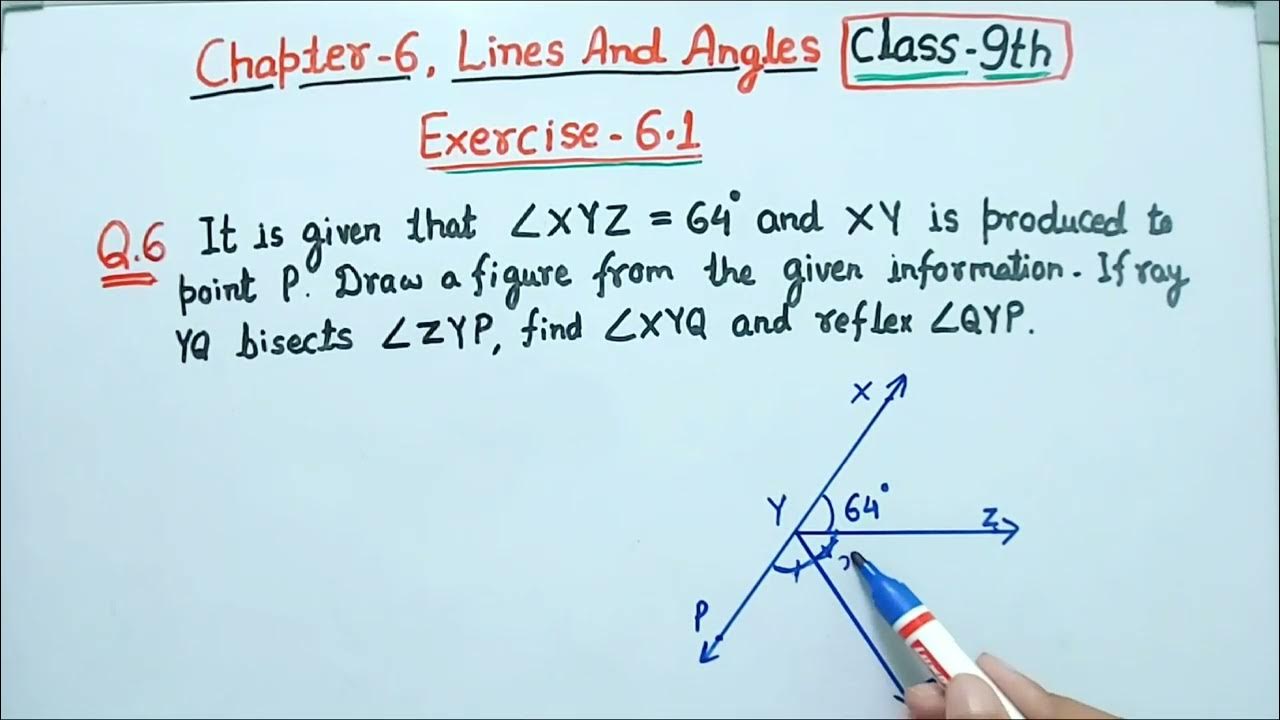 Ex 6.1 Q6 class 9 Maths NCERT | Class 9th Maths chapter 6 Lines and angles exercise 6.1 Question ...