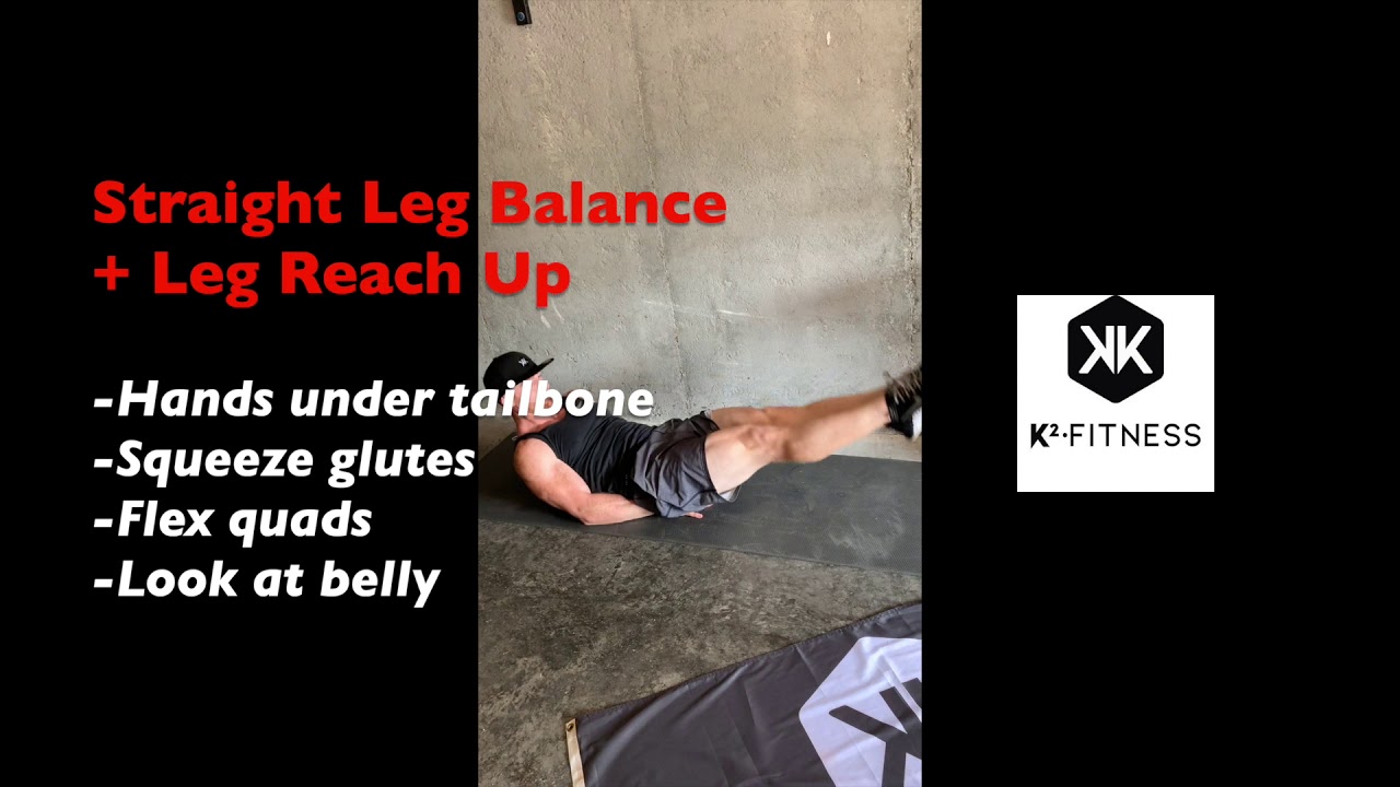 Straight Leg Balance + Leg Reach Up - YouTube