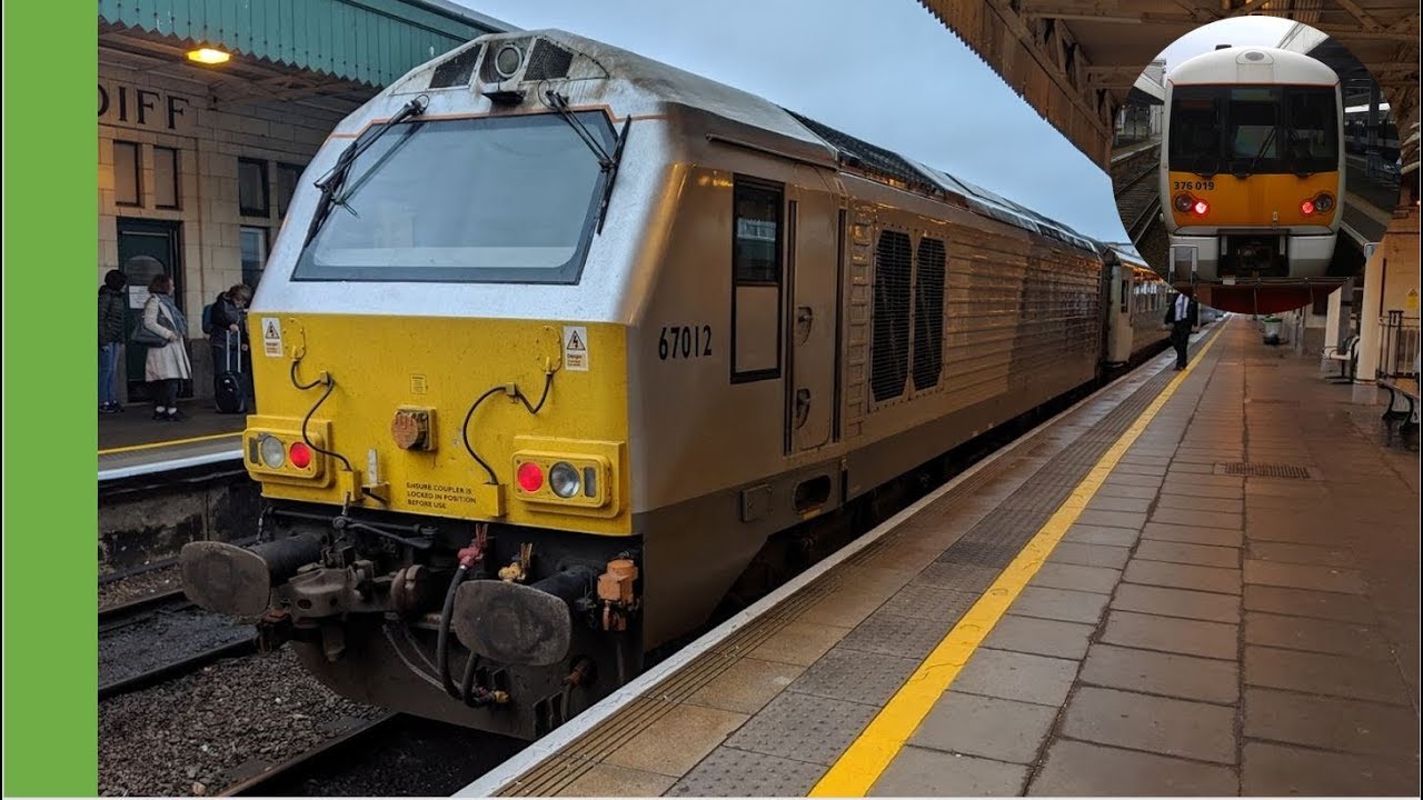 Class 67 departs Cardiff Central - YouTube