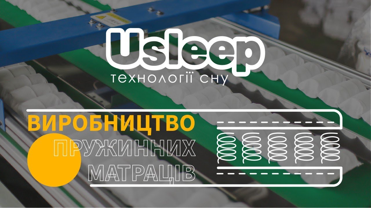 Процес виробництва пружинних матраців від компанії-виробника USLEEP. - YouTube