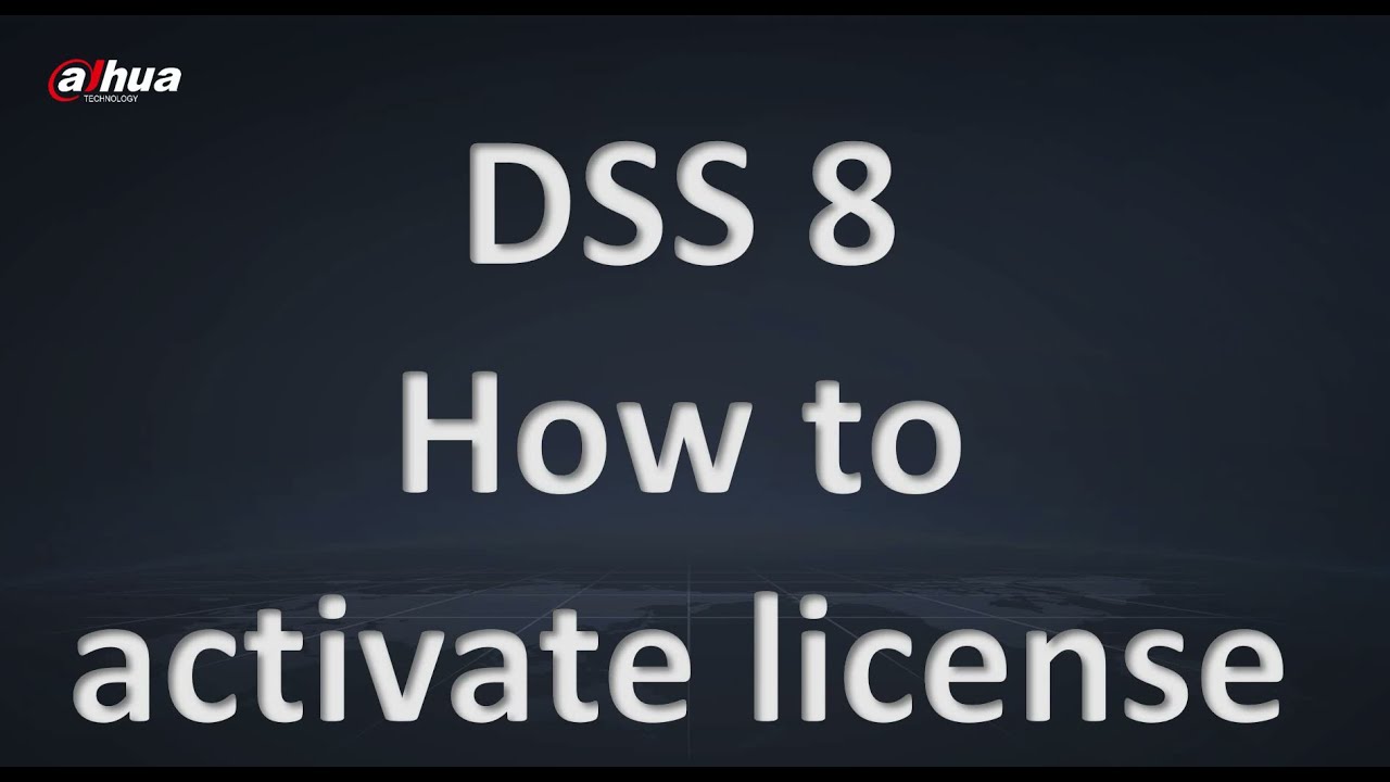 How to activate DSS v8 - YouTube