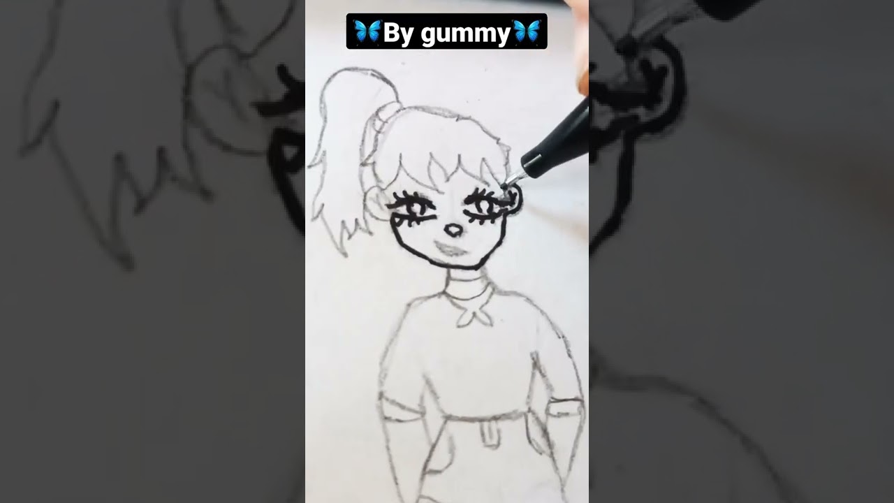 dibujo chica gummy pop arts 😘🤩 - YouTube