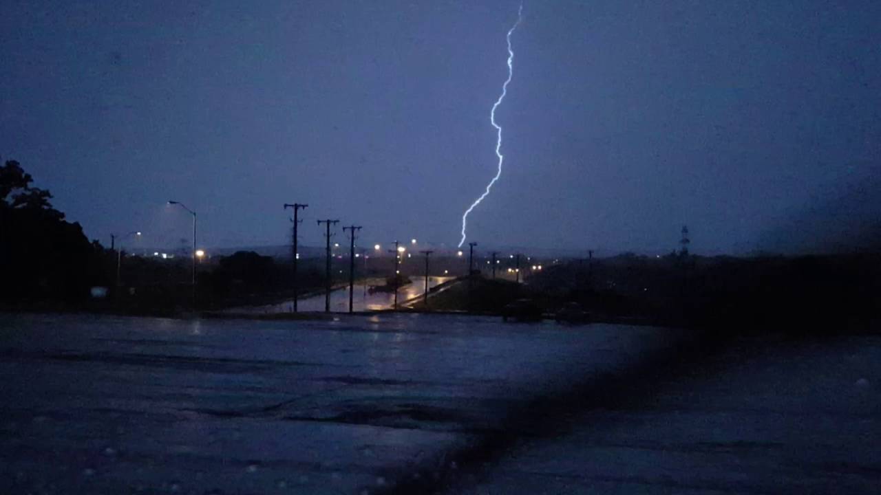 Severe lightning storm over Burleson, TX July 5th. - YouTube