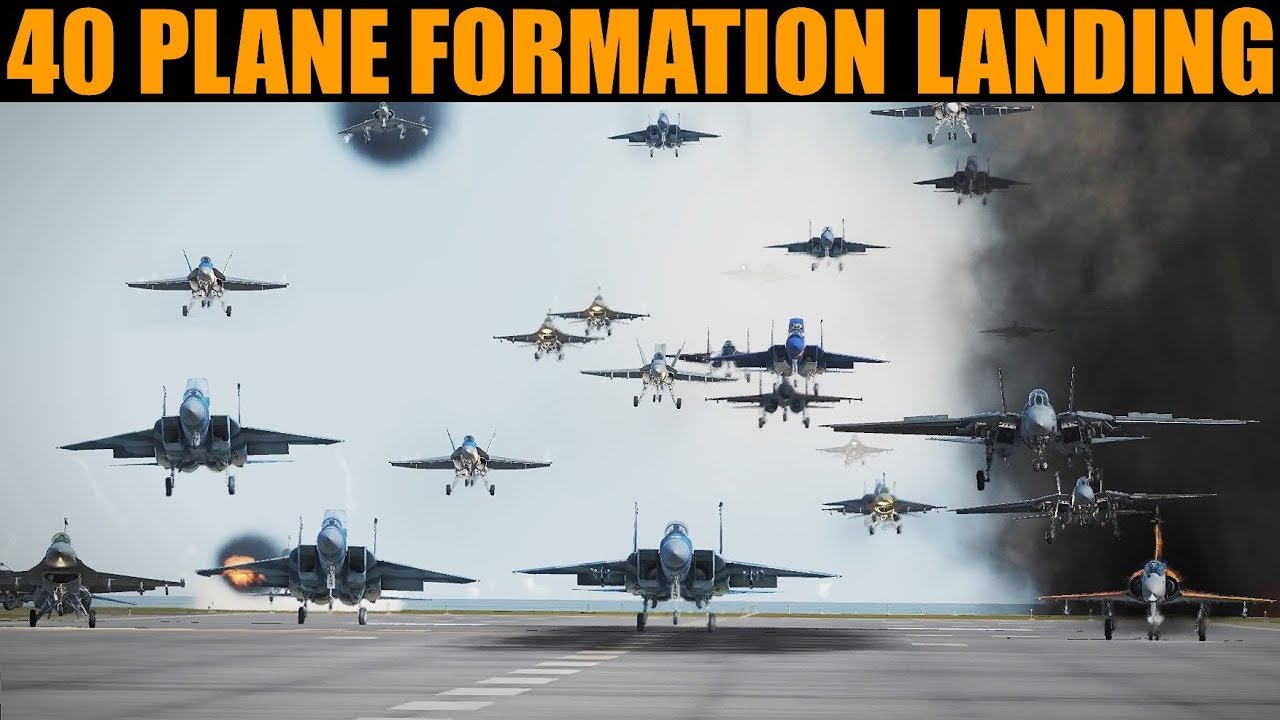 *WORLD FIRST* 40+ Aircraft Formation Flight & Landing | DCS WORLD - YouTube