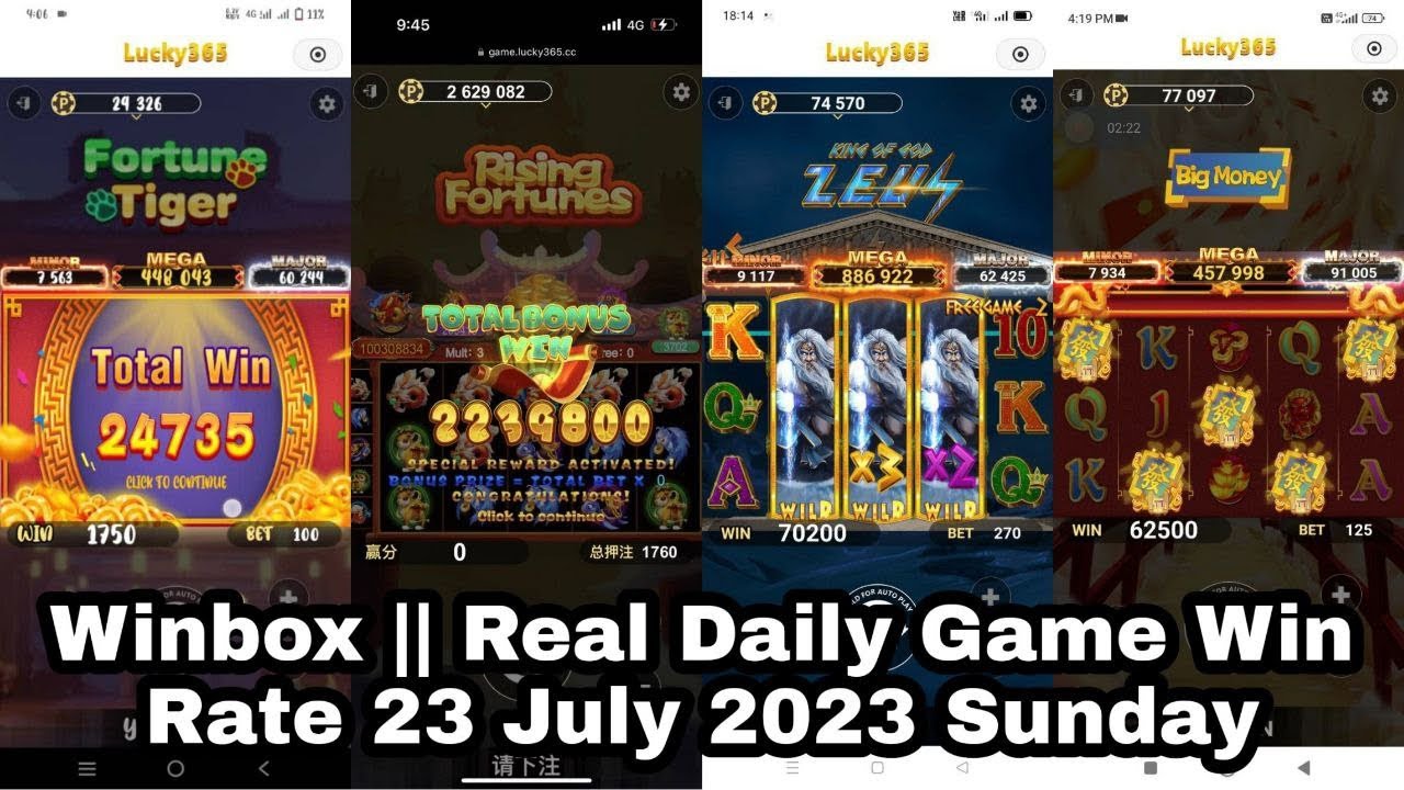 Winbox || Real Daily Game Win Rate 23 July 2023 Sunday - YouTube