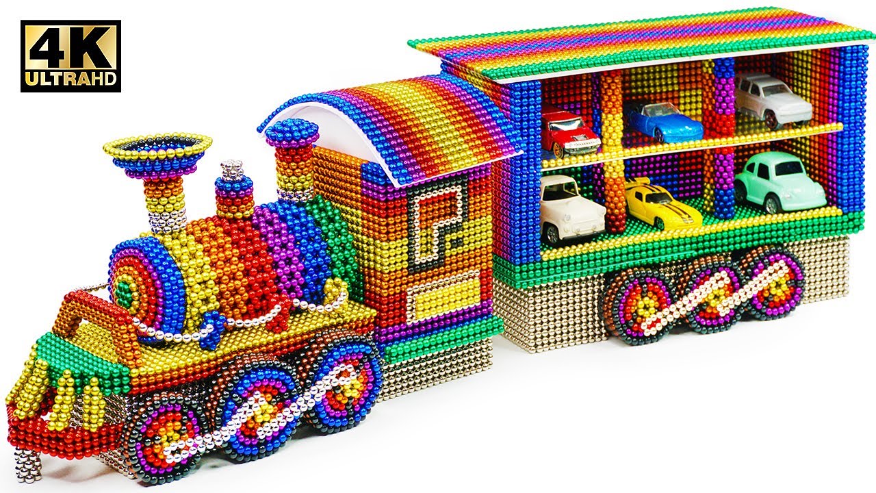 How To Make Steam Train Using Magnetic Balls (Satisfying) | Magnet ...