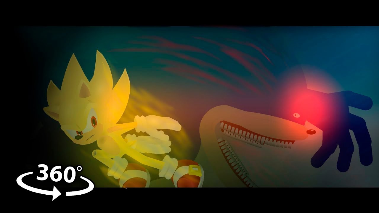 360° VR Shin Sonic vs Super Sonic - The Sonic Tapes (stick nodes) - YouTube