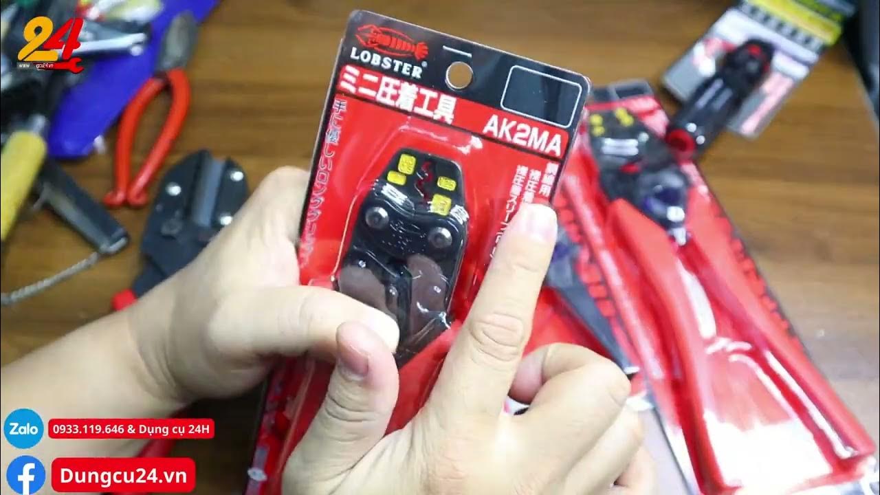 Kìm bấm cos Lobster, Kìm tuốt dây điện Lobster, bơm lốp xe có đồng hồ SK11, mỡ bò trắng nhật bản ...