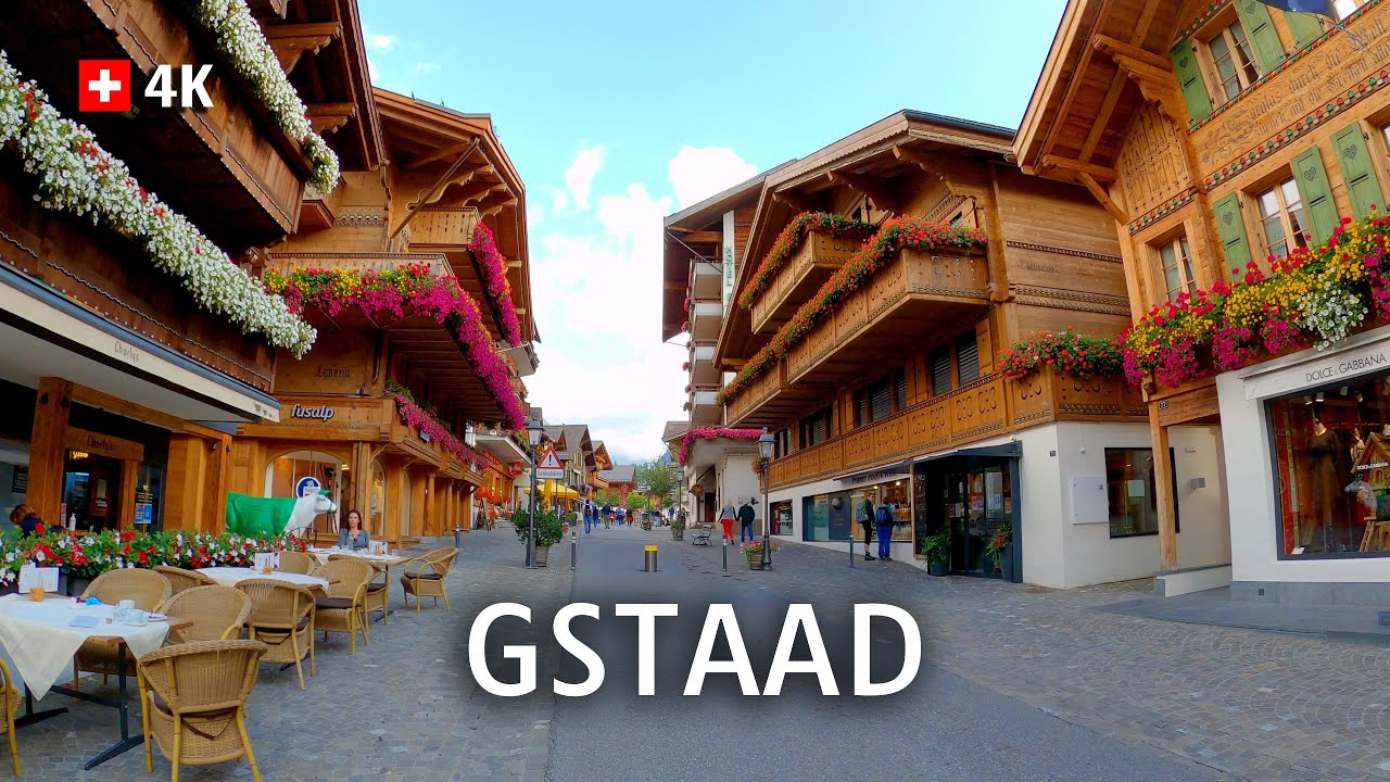 Gstaad Switzerland 4K, a friendly car-free village - YouTube