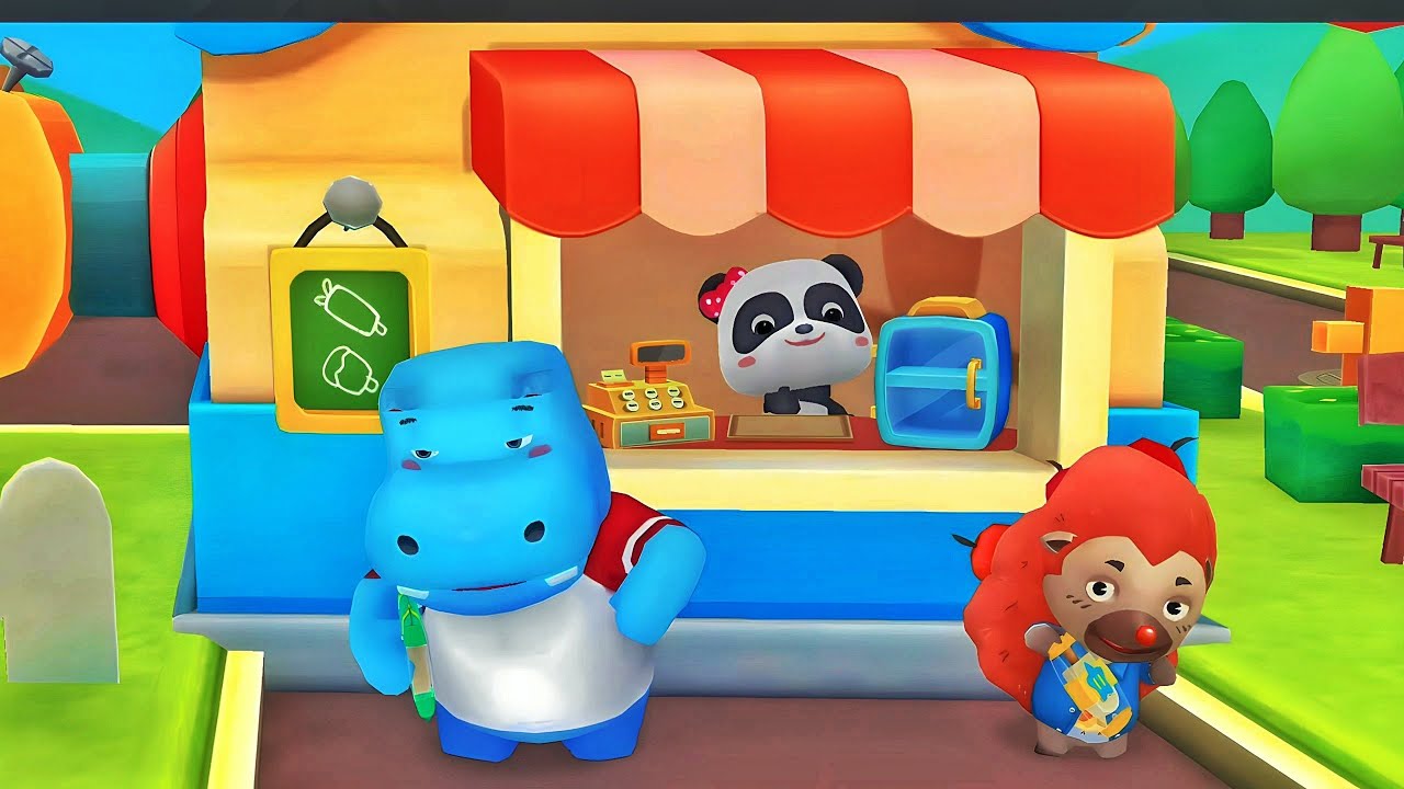 Baby Panda Makes Ice Cream In Factory | Panda Ice Cream Bar | Cartoon ...