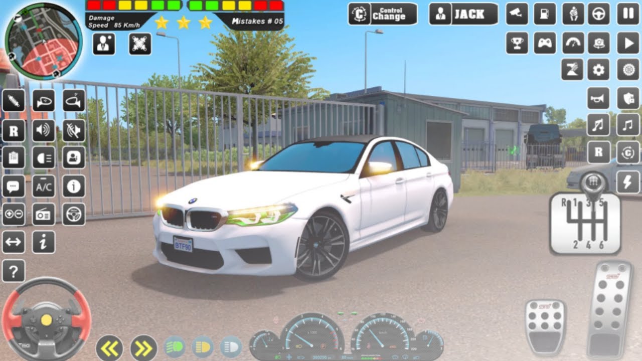 white car driving 3D-extreme car driving-android game play - YouTube