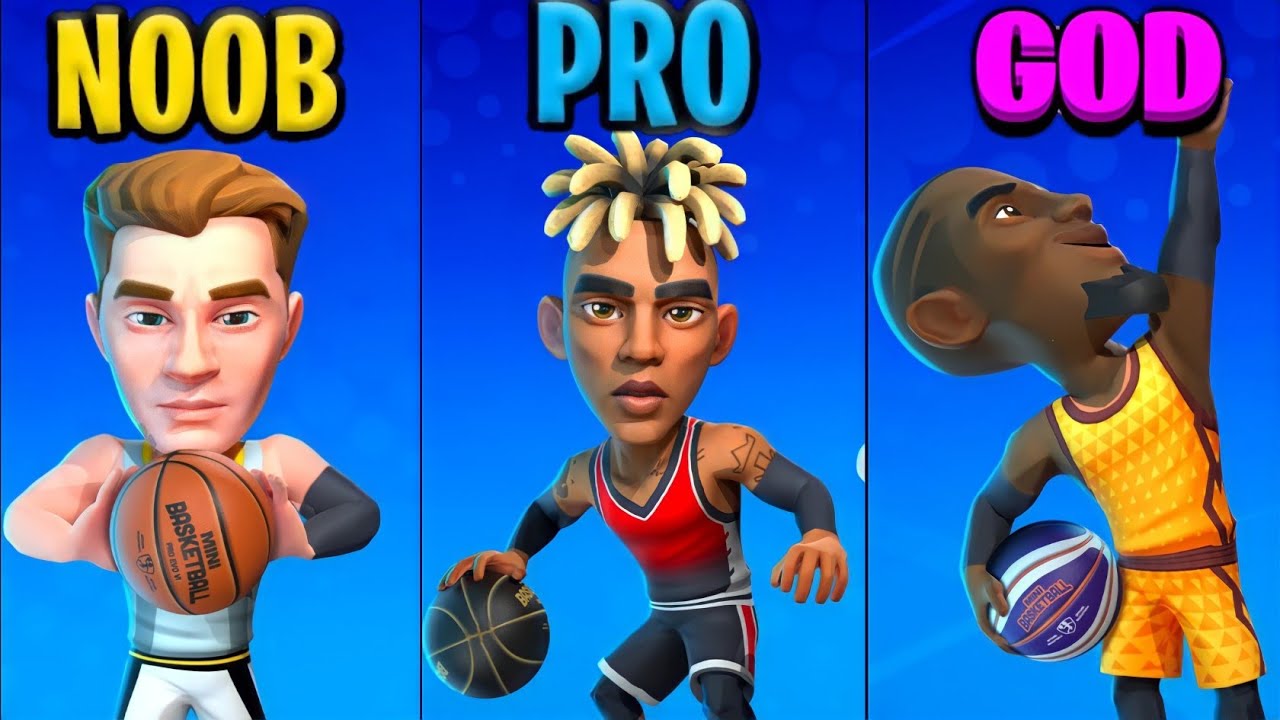 MINI BASKETBALL NOOB VS PRO VS GOD - YouTube