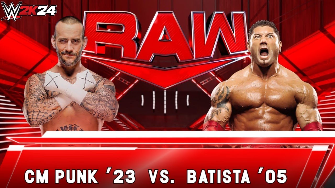 Full Match - CM Punk '23 vs. Batista '05: Raw|WWE 2K24 - YouTube