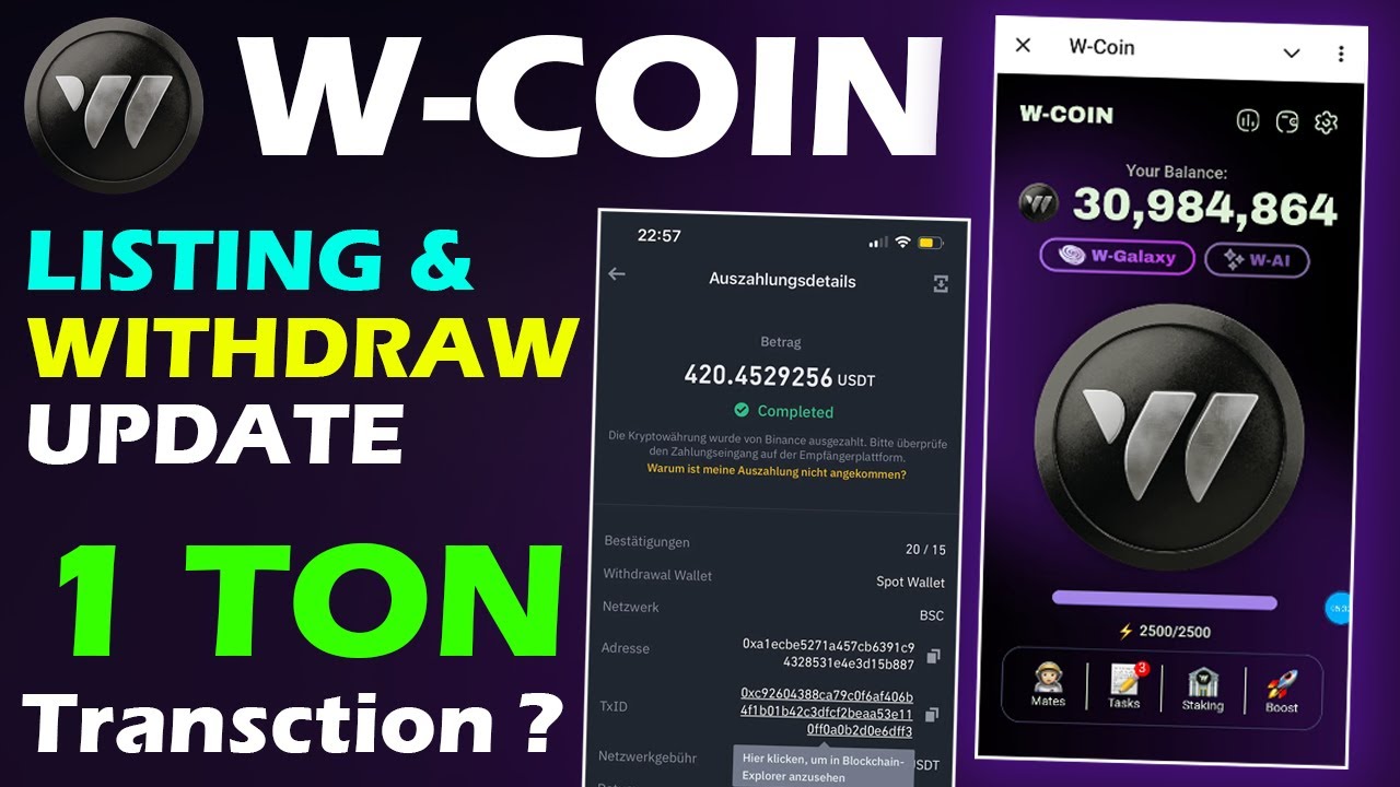 W Coin Listing Date - W Coin Ton Transction - W Coin Withdrawal - W ...