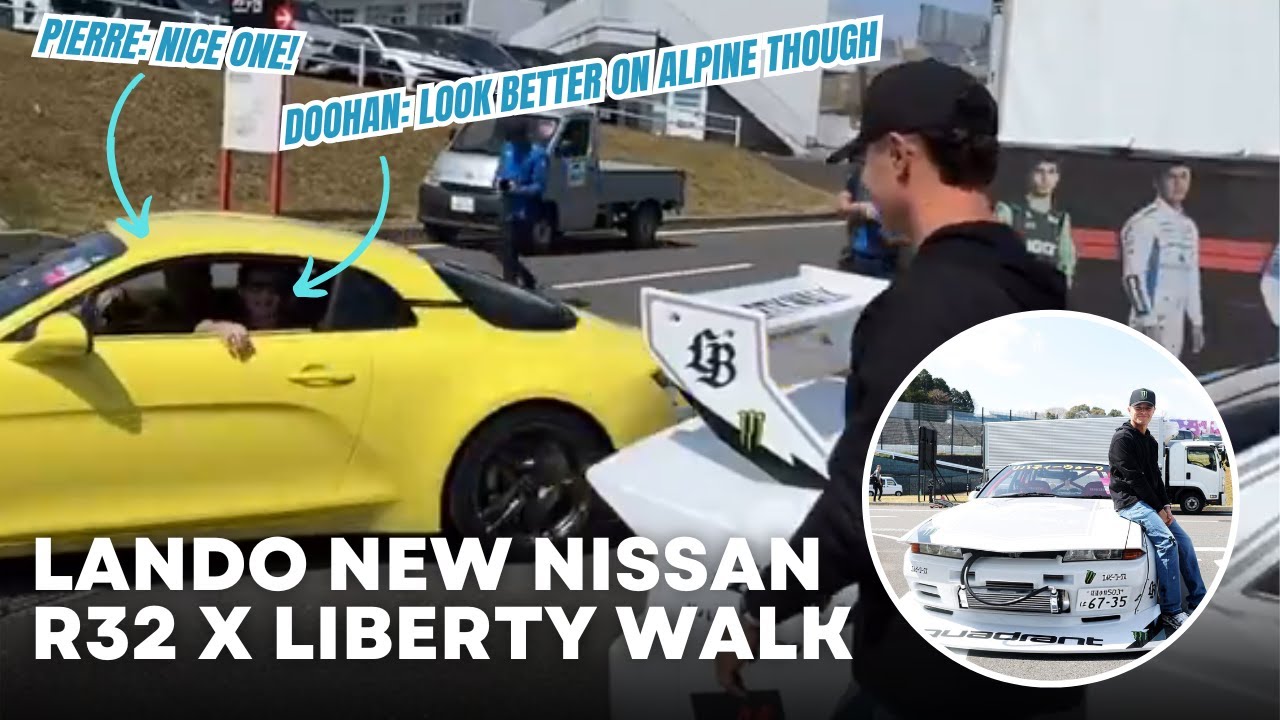 Lando Norris FLEXES His New Nissan R32 x Liberty Walk at Pierre Gasly ...