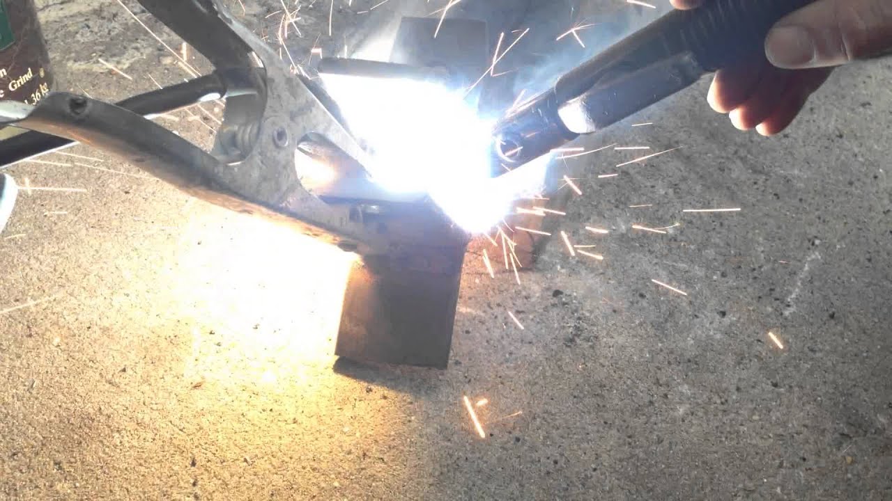 miller maxstar 150 stl welding by a professional welder - YouTube