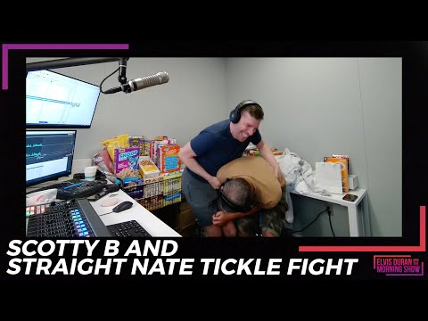 Scotty B And Straight Nate Tickle Fight | Elvis Duran Exclusive