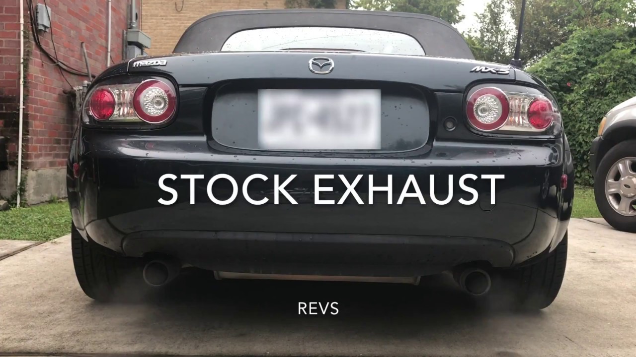 2006 Mazda MX-5 Miata NC Stock Exhaust VS Muffle Delete VS Cobalt ...