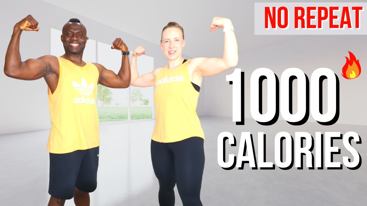 1 Hour Full Body Cardio HIIT Workout | 1000 Calorie Workout at Home [NO ...