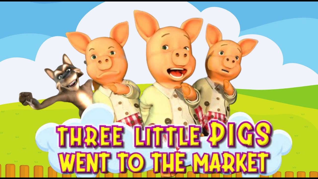 Three Little Pigs Go To The Market | Animated Adventure Time With Pigs ...