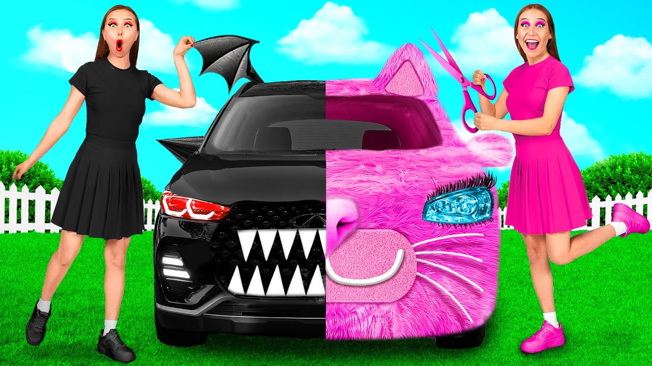 Pink Car vs Black Car Challenge | Funny Moments by DuKoDu Challenge ...