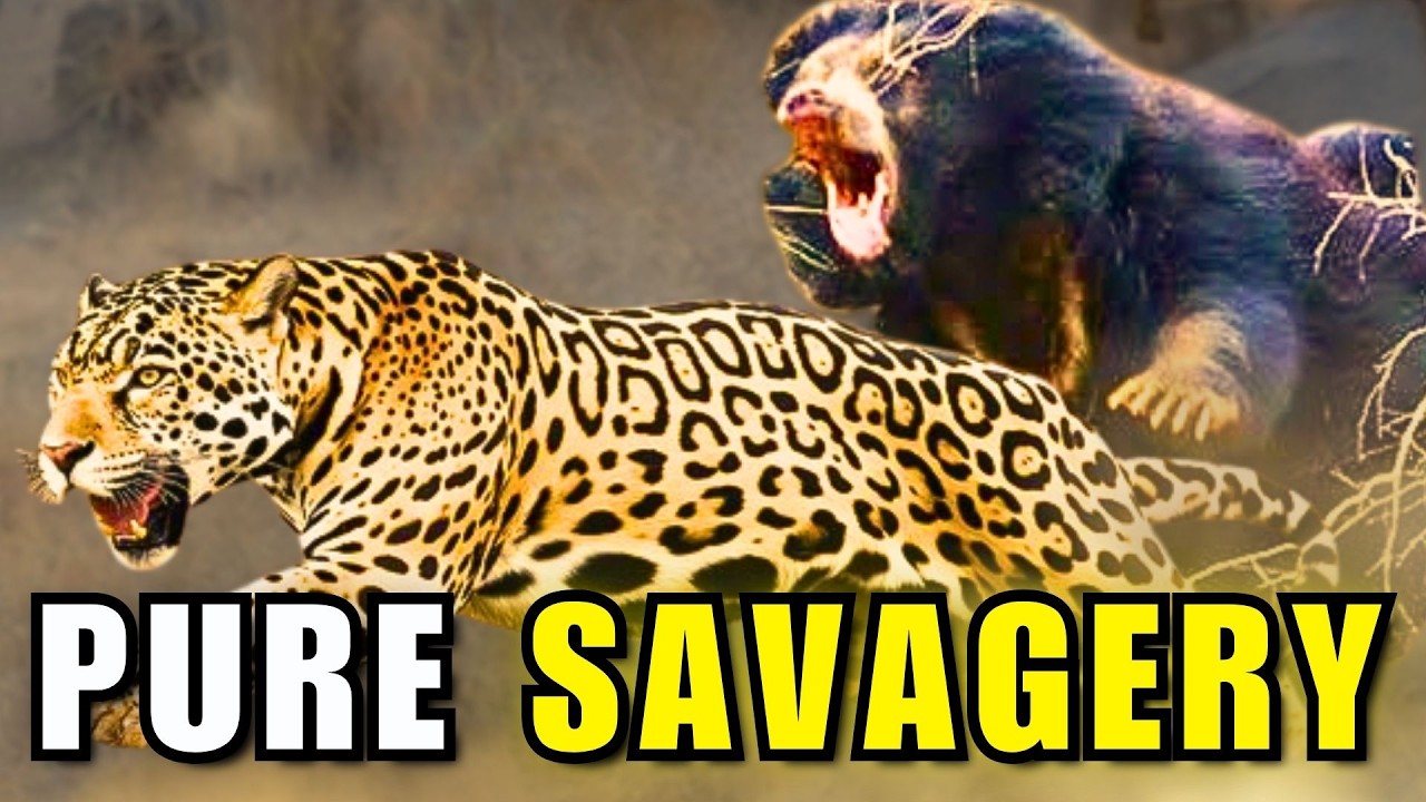 Jaguar vs Sloth Bear | Mutual Destruction - YouTube