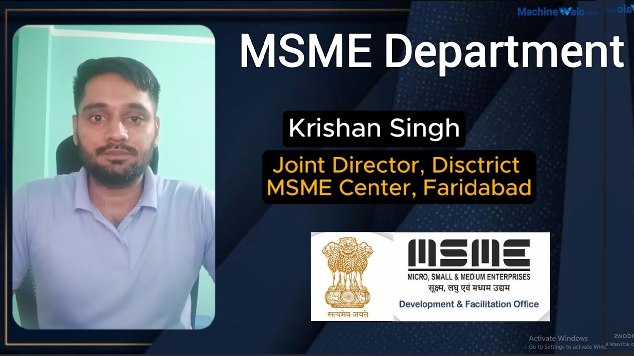 Joint Director MSME Department Faridabad | Business Opinion Video - YouTube