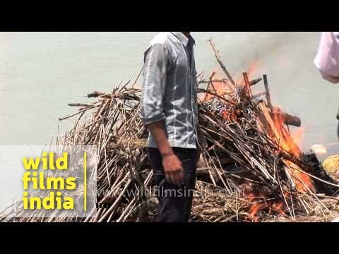 Burning of a Hindu corpse in India - YouTube