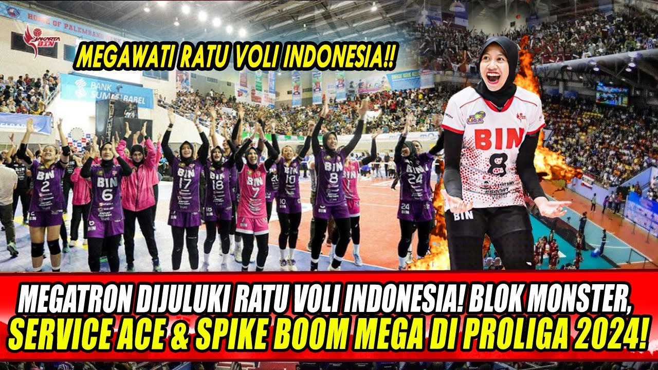 🔴MEGATRON DIJULUKI RATU VOLI INDONESIA BLOK MONSTER, SERVICE ACE & SPIKE BOOM MEGA DI PROLIGA ...
