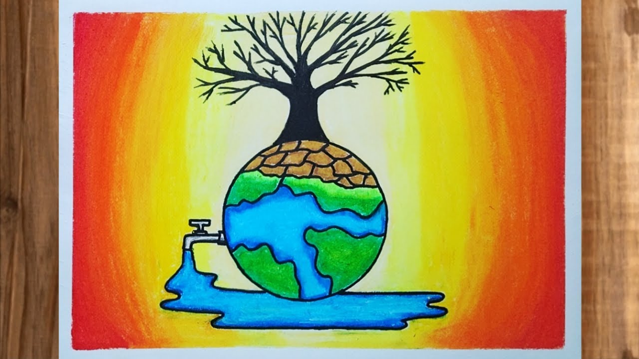 Save Water Save Earth Drawing Easy Poster Making For Competition / How ...