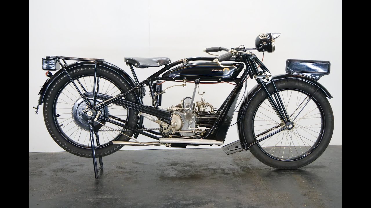 Wanderer Model G 1928 200cc 1 cyl ohv - start up - 4K - YouTube